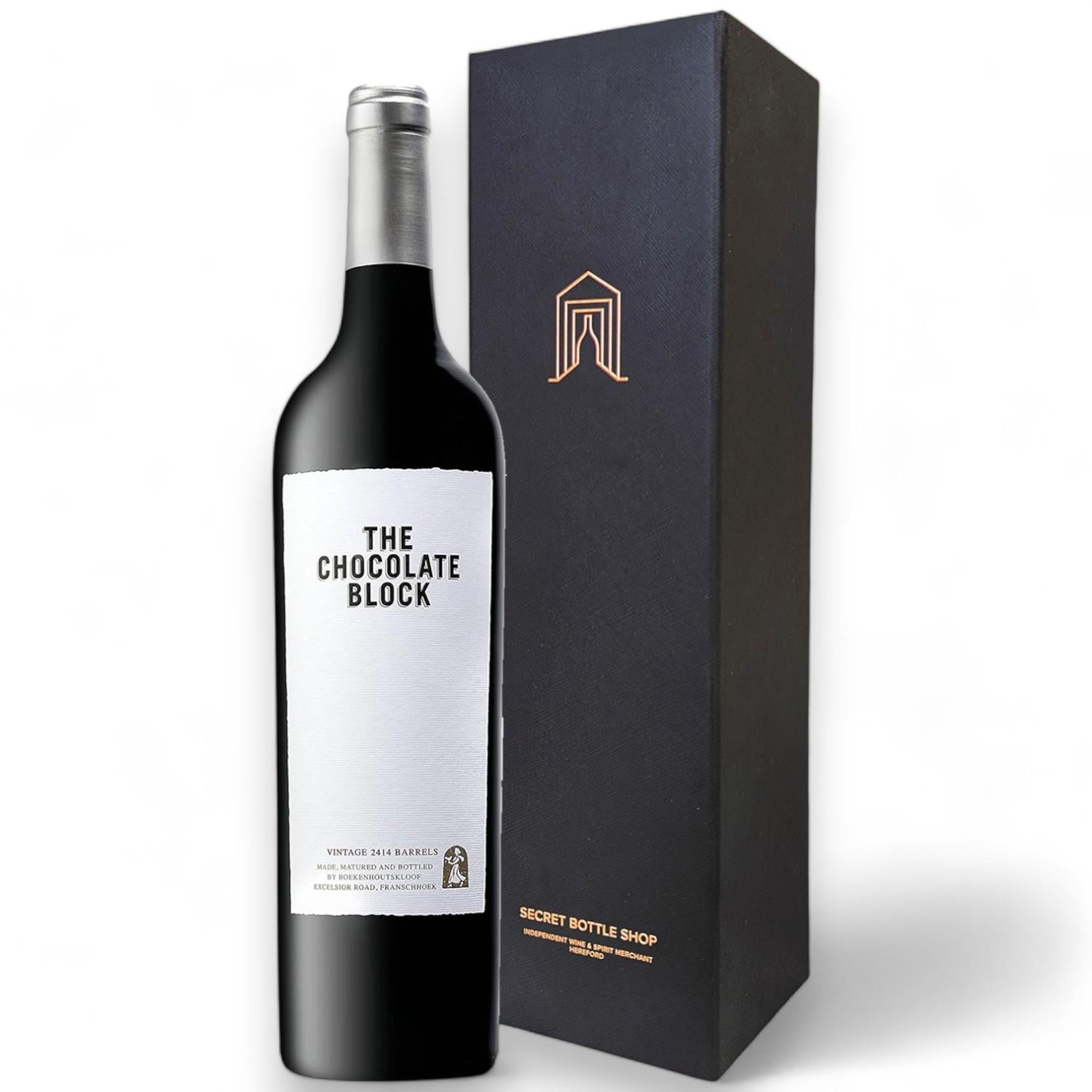 Chocolate Block Red Wine Gift Boxed | Next Day Delivery