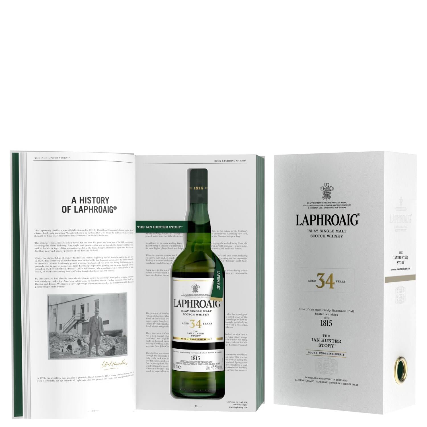 Laphroaig 34 Year Old Whisky Ian Hunter Book 5 | Next Day Delivery