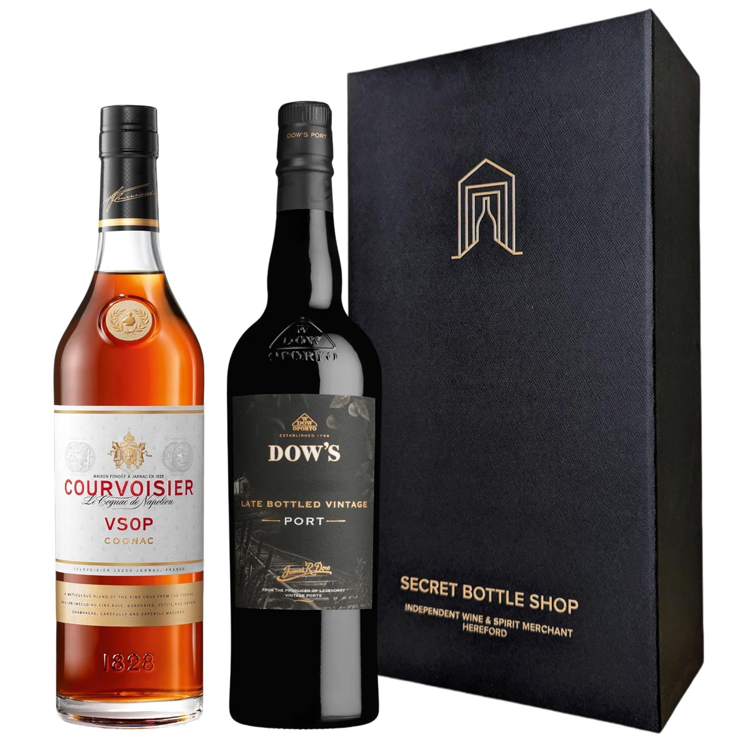 Dows Port & Courvoisier Cognac Discovery Gift Set | UK Next Day Delivery